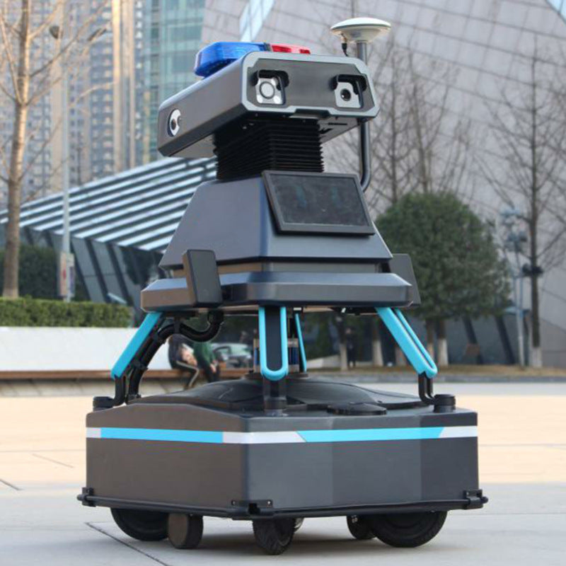 Outdoor security patrol robot factory park security panoramic monitori ...